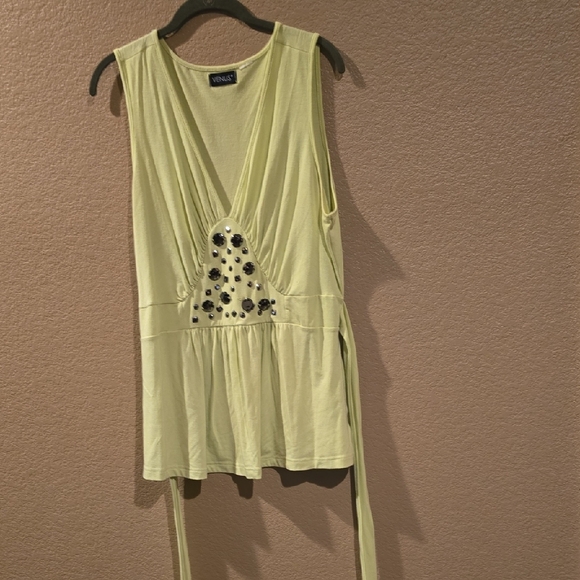 VENUS | Tops | Venus Lime Green Embellished Womens Top Beautiful For ...